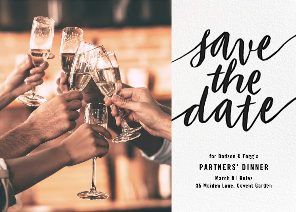 Business Save the Dates | Send online instantly | Track opens